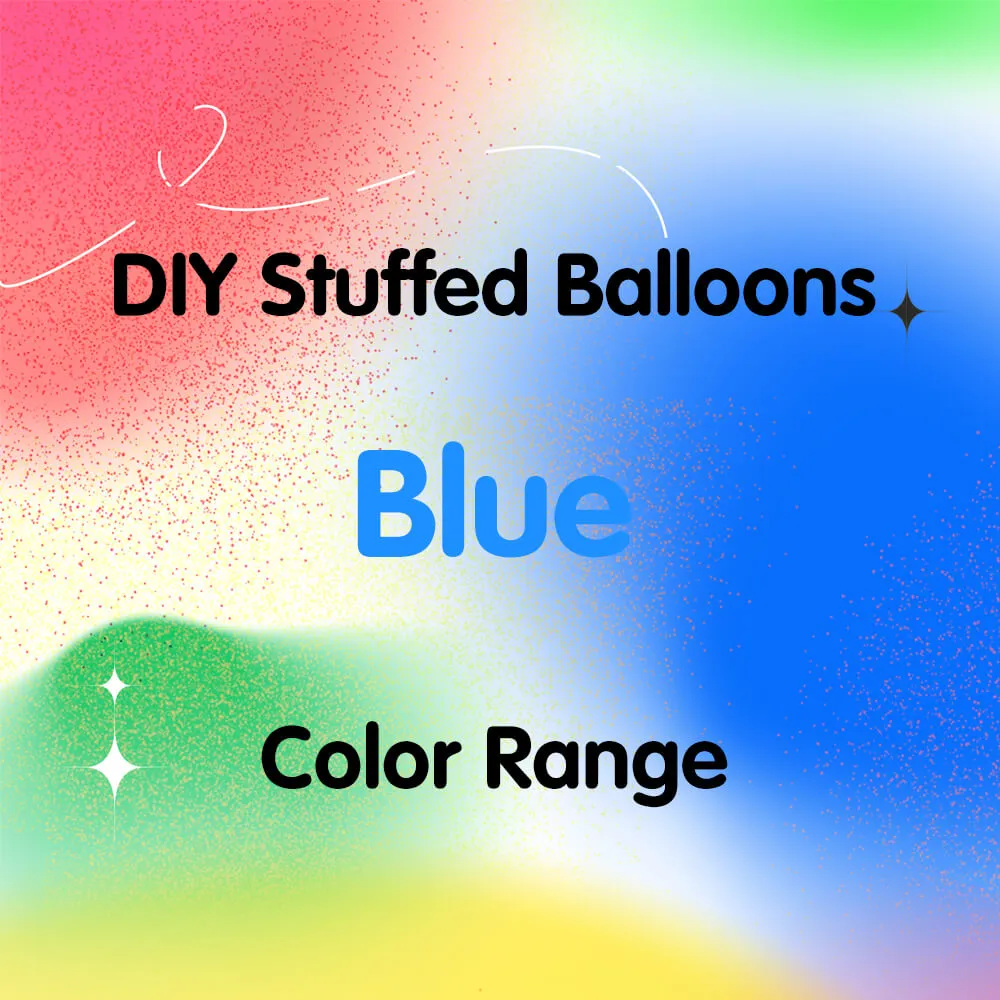 DIY 5" Stuffed Balloons Blue Color Range | BuLuLu Balloons Event ...