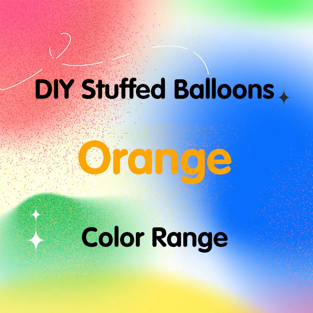 DIY 5" Stuffed Balloons Orange Color Range | BuLuLu Balloons Event ...